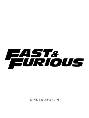 Fast and Furious Cars - Kinder Logs