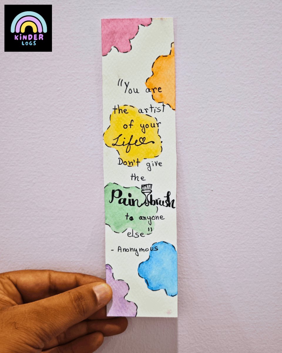 Hand-Painted Bookmark | Paint Marks Design | Kinder Logs