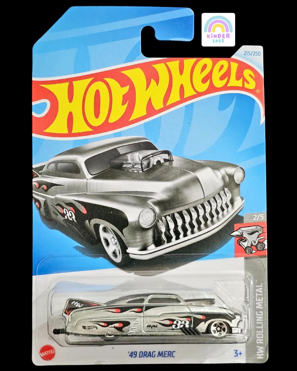 Hot Wheels 1949 Drag Merc - Silver Chrome | Kinder Logs