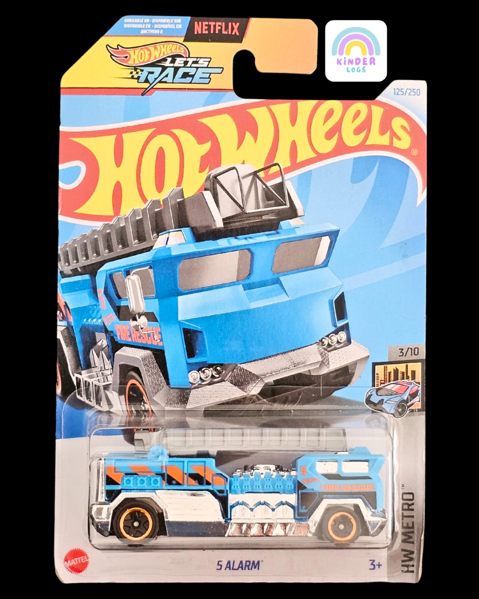 Hot Wheels 5 Alarm Fire Truck (Blue) - Buy At Kinder Logs