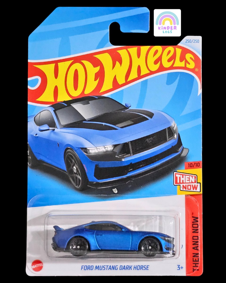 Hot Wheels Ford Mustang Dark Horse (Blue) | Kinder Logs