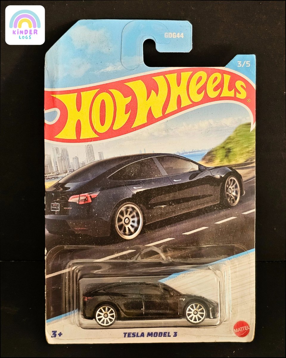 Hot Wheels Tesla Model 3 - Black (Imported) - Buy At Kinder Logs