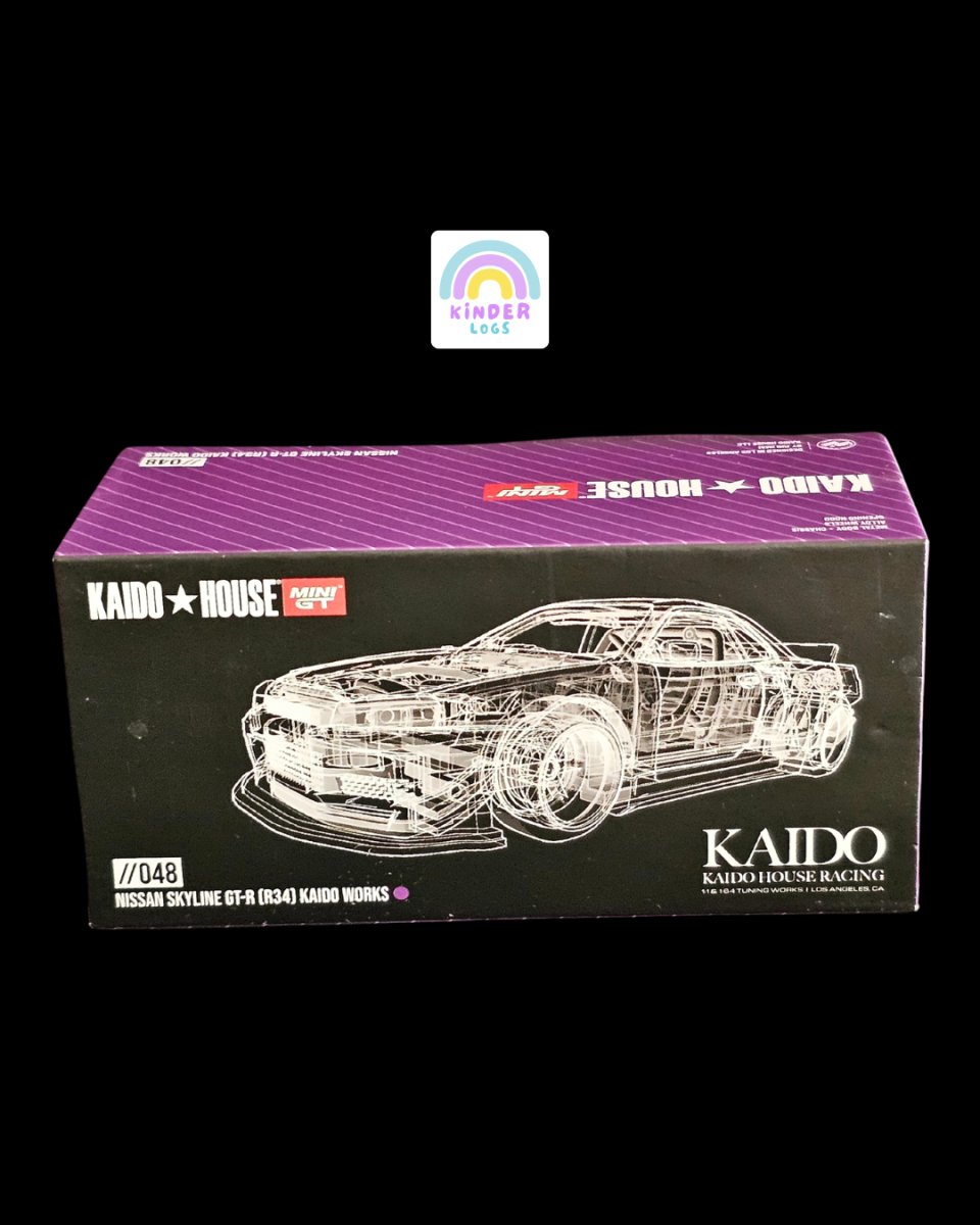 Kaido House Mini GT Purple Nissan Skyline GT-R R34 (Kaido Works 048 ...