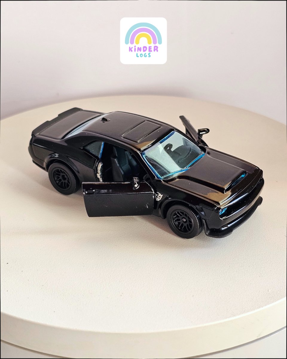 Majorette Dodge Challenger SRT Demon Black Edition (Uncarded) | Kinder Logs